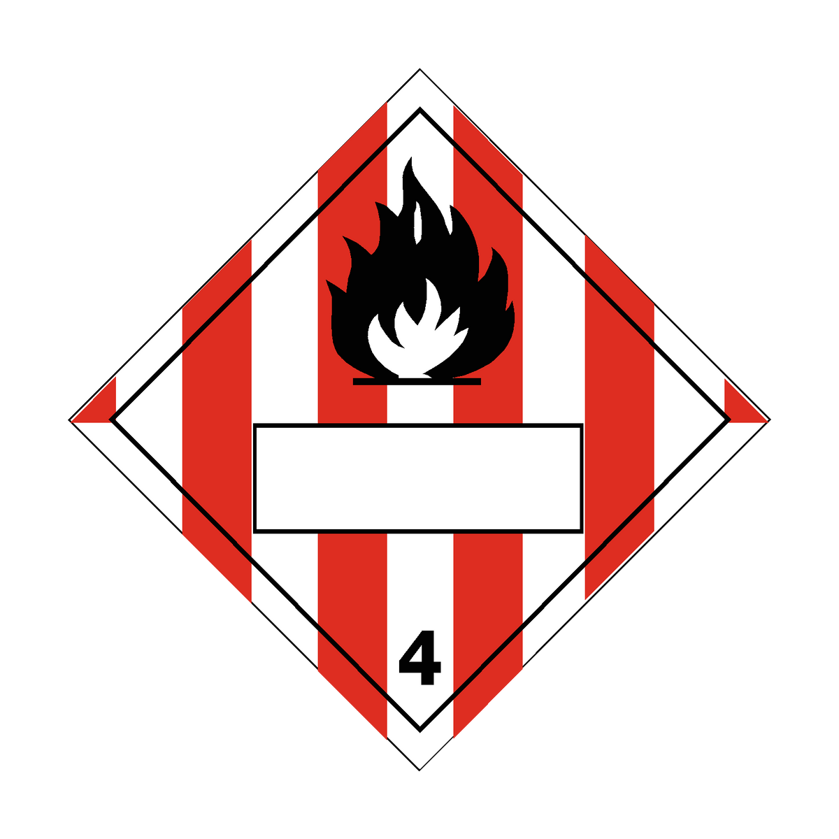 Flammable Solids 4 Text Box Sign | Safety-Label.co.uk