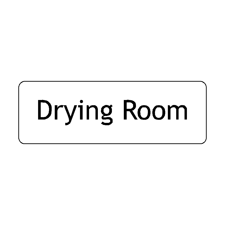 Drying Room Door Sticker - Pack of 2 | Safety-Label.co.uk
