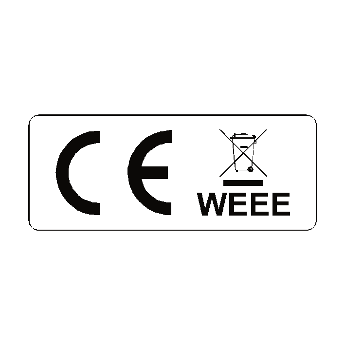 CE WEEE Label Oblong | Safety-Label.co.uk