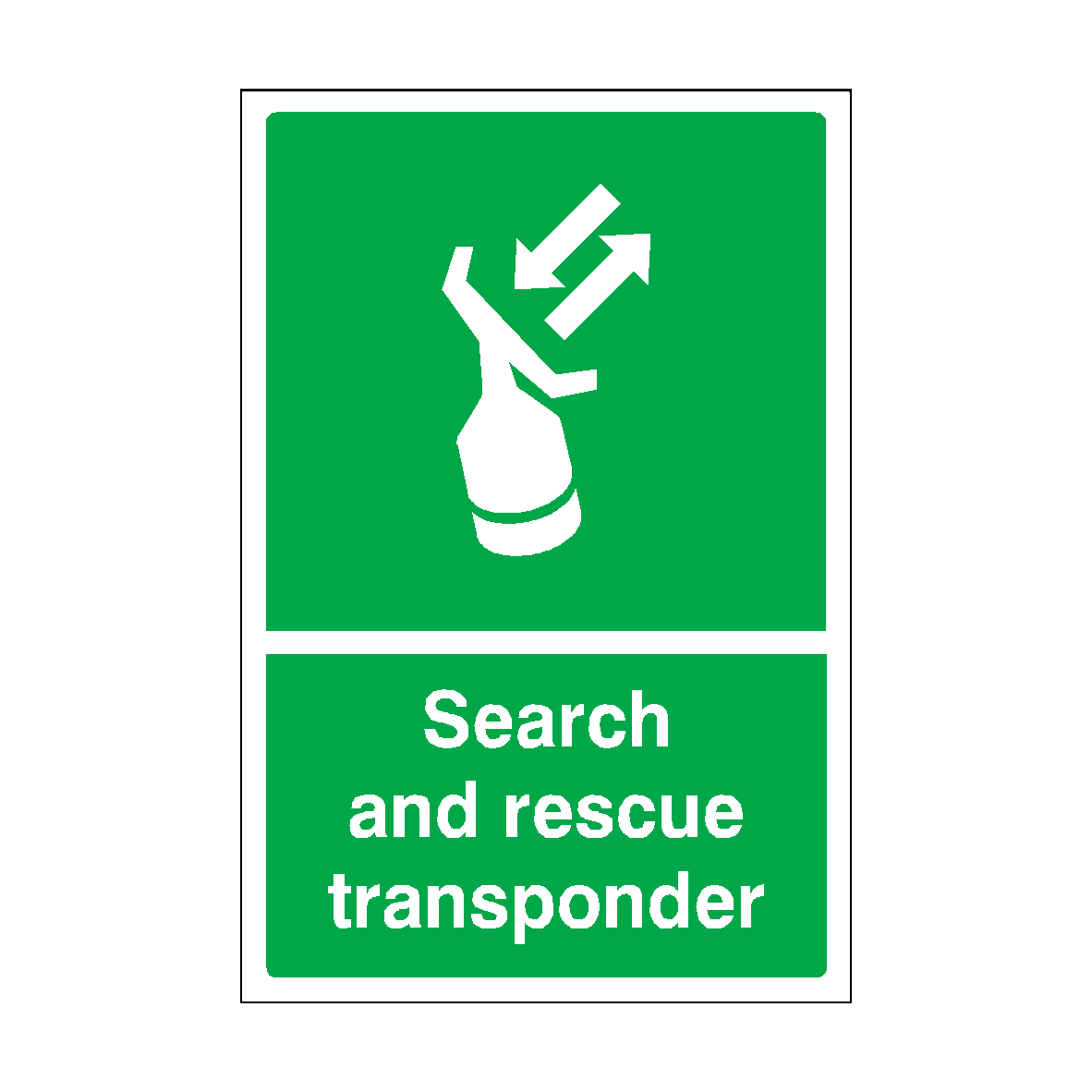 Search & Rescue Transponder Sign | Safety-Label.co.uk