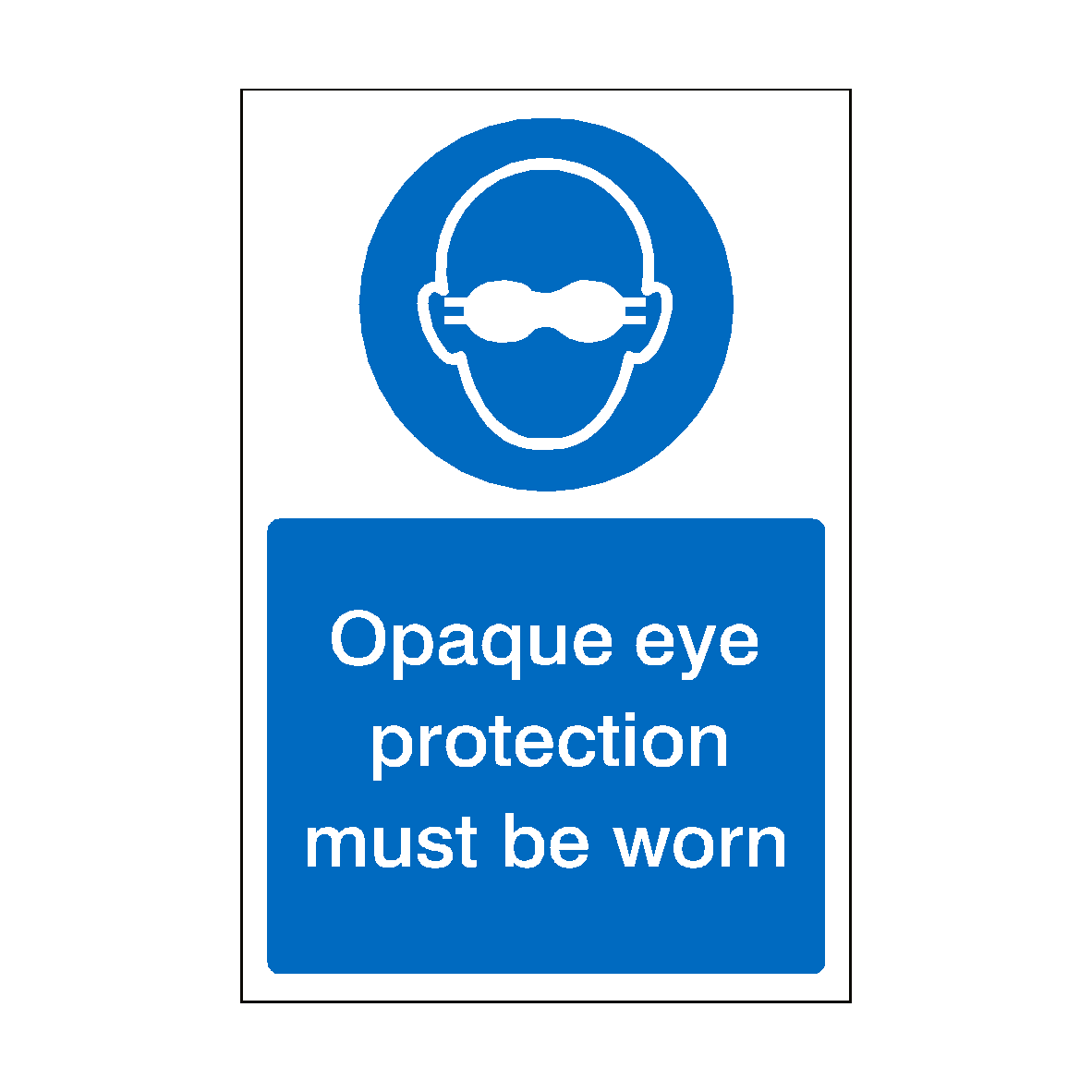 Opaque Eye Protection Stickers | Safety-Label.co.uk