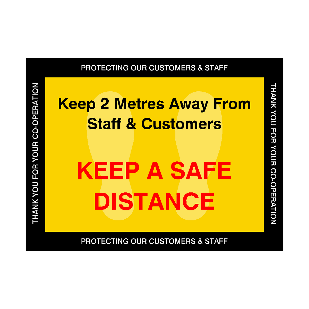 Infection Prevention Floor Graphics | Safety-Label.co.uk