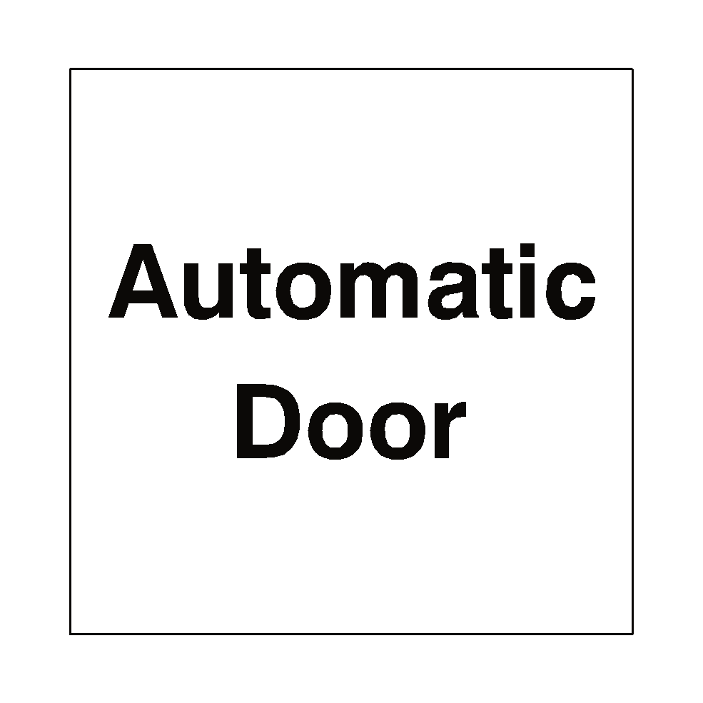 Automatic Door Stickers | Safety-Label.co.uk