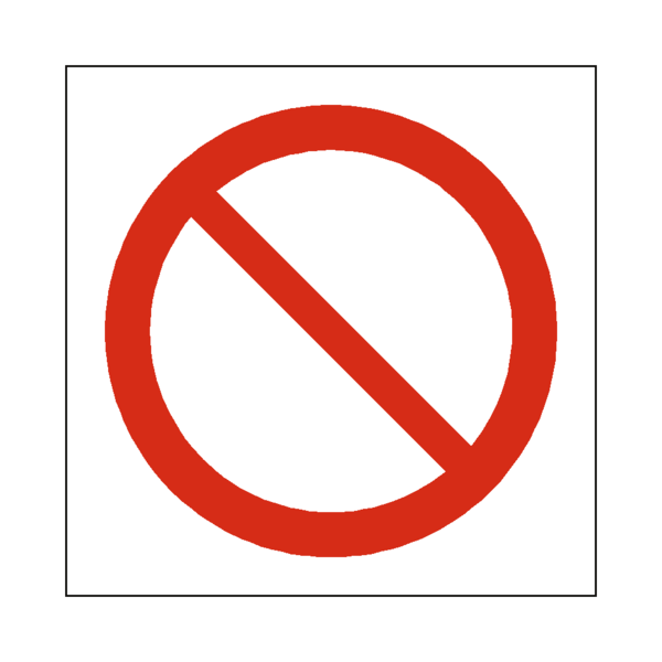 Prohibition Symbol Labels | Safety-Label.co.uk
