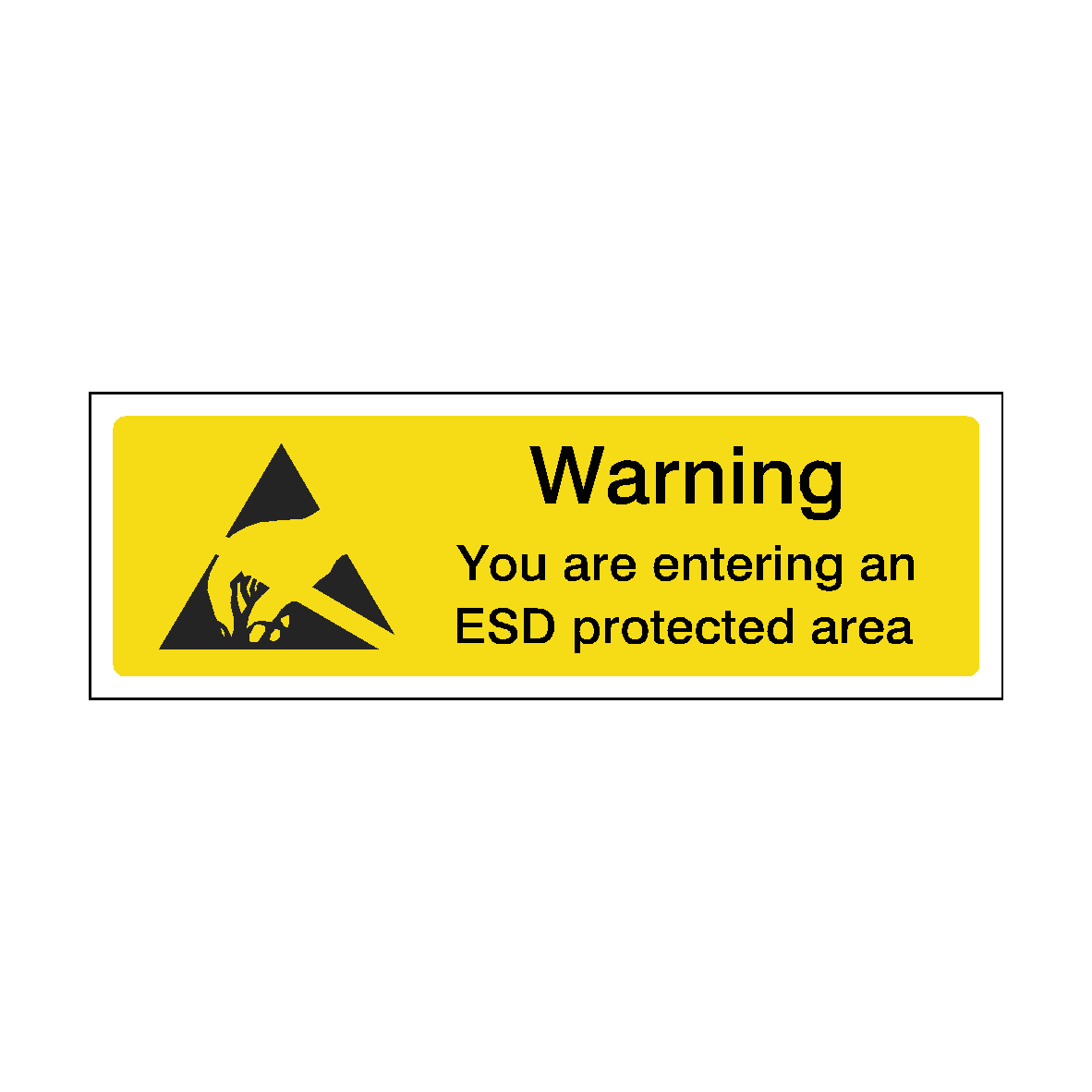 Warning You Are Entering An ESD Protected Area Label