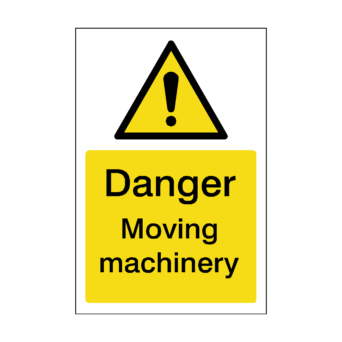 Moving Machinery Sticker | Safety-Label.co.uk
