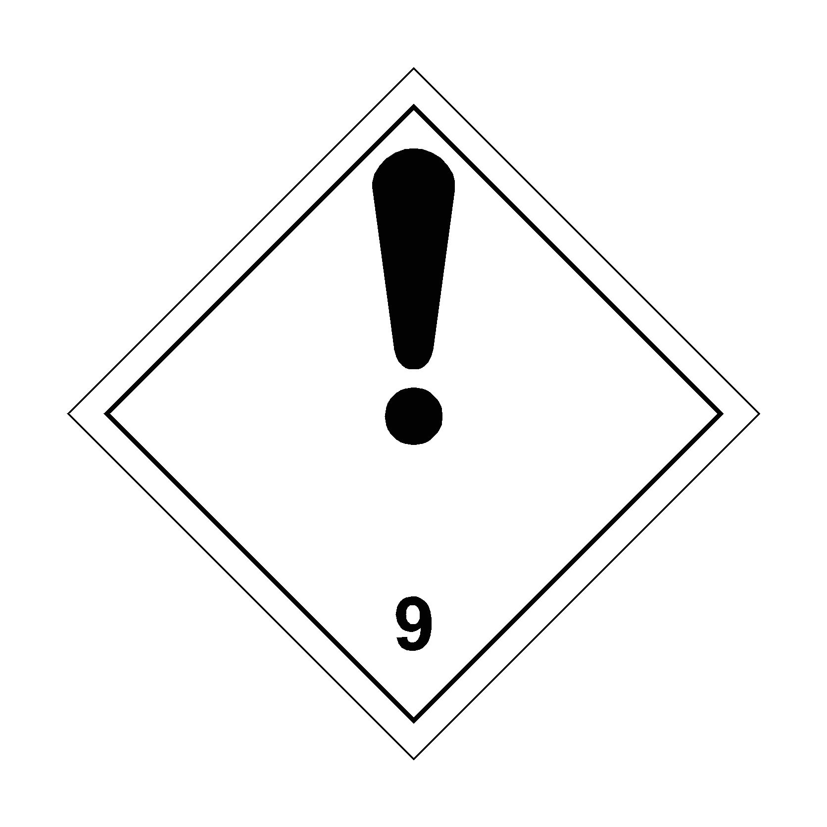 Dangerous Goods 9 Exclamation Sticker | Safety-Label.co.uk