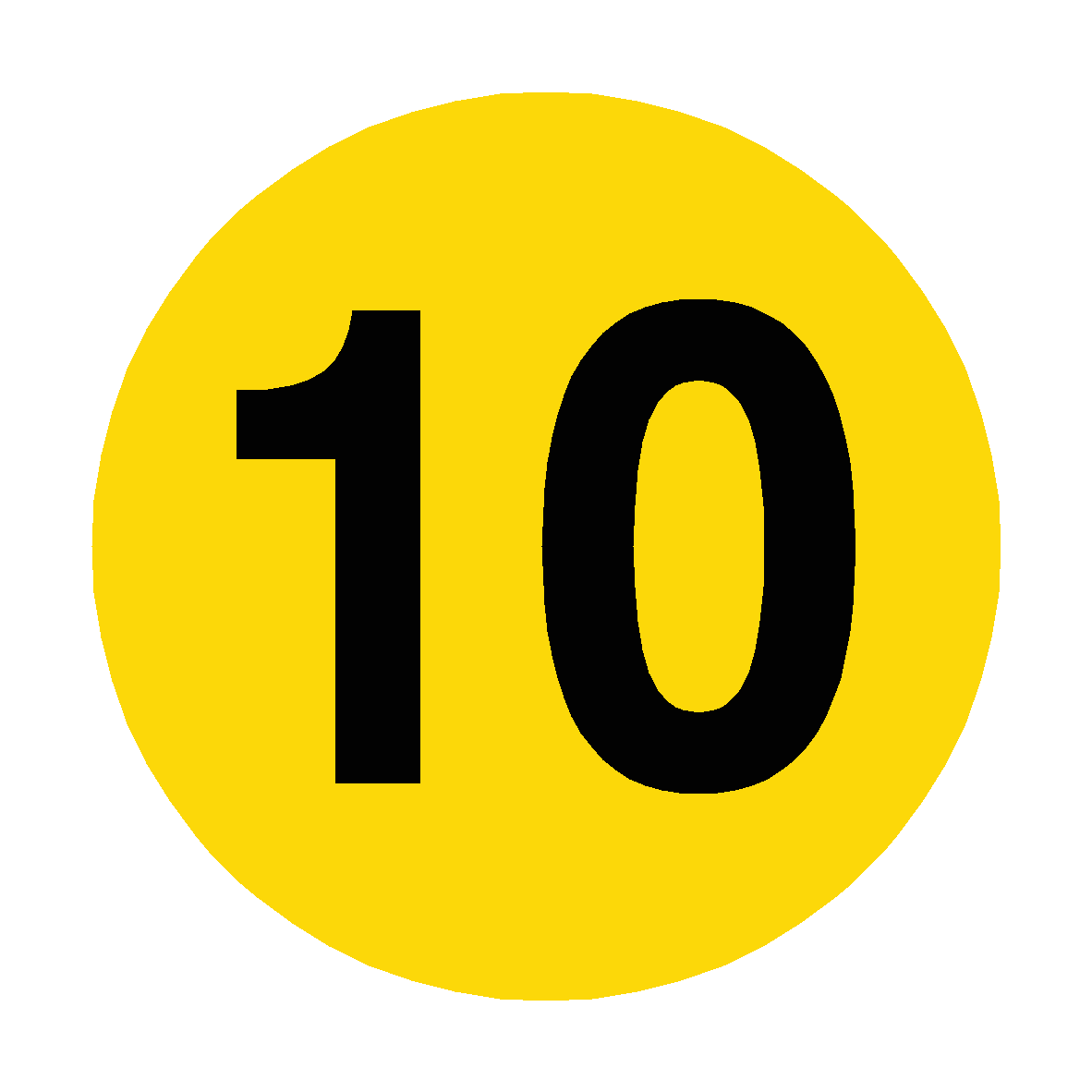 Number 10 Floor Marker | Safety-Label.co.uk