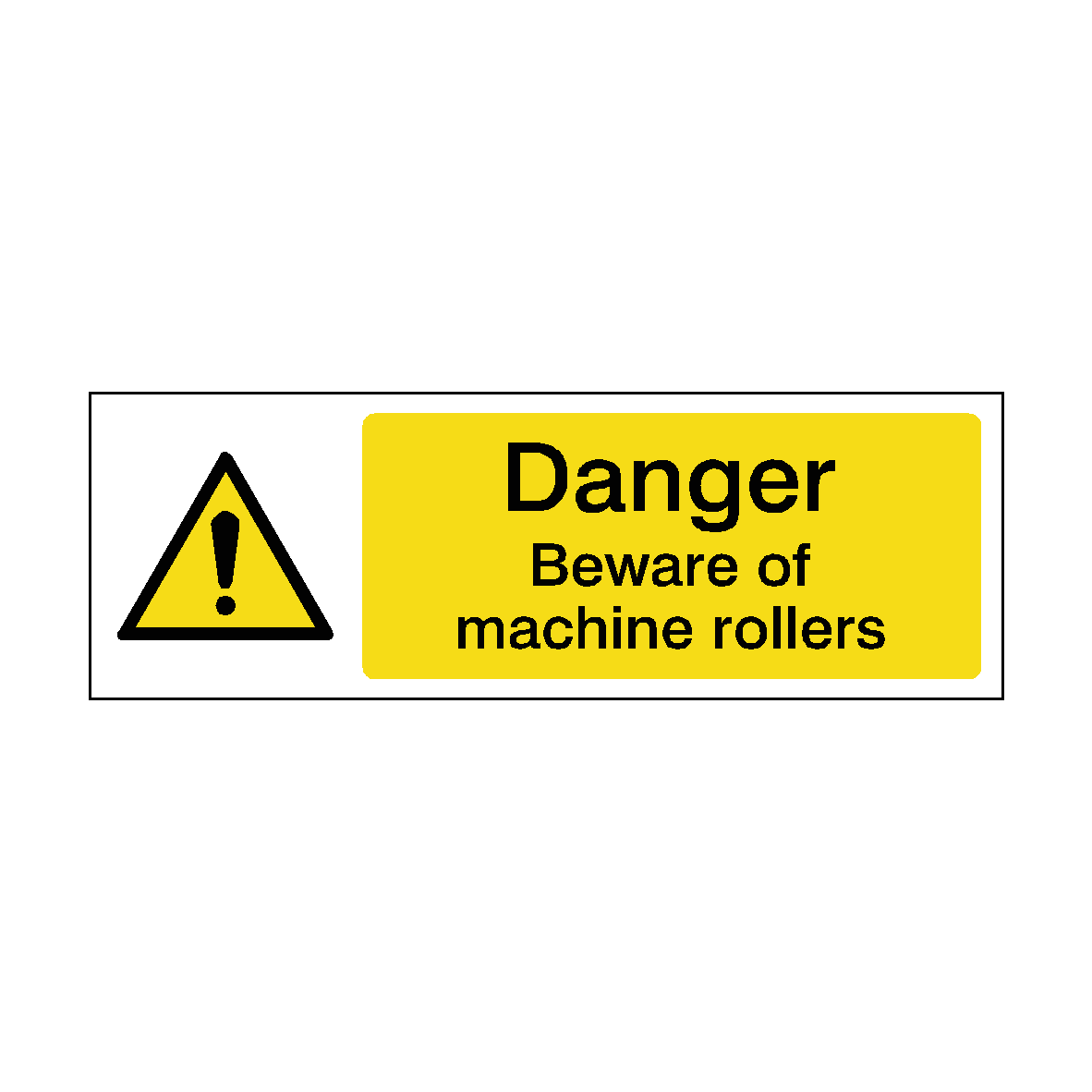 Beware Machine Rollers Label | Safety-Label.co.uk