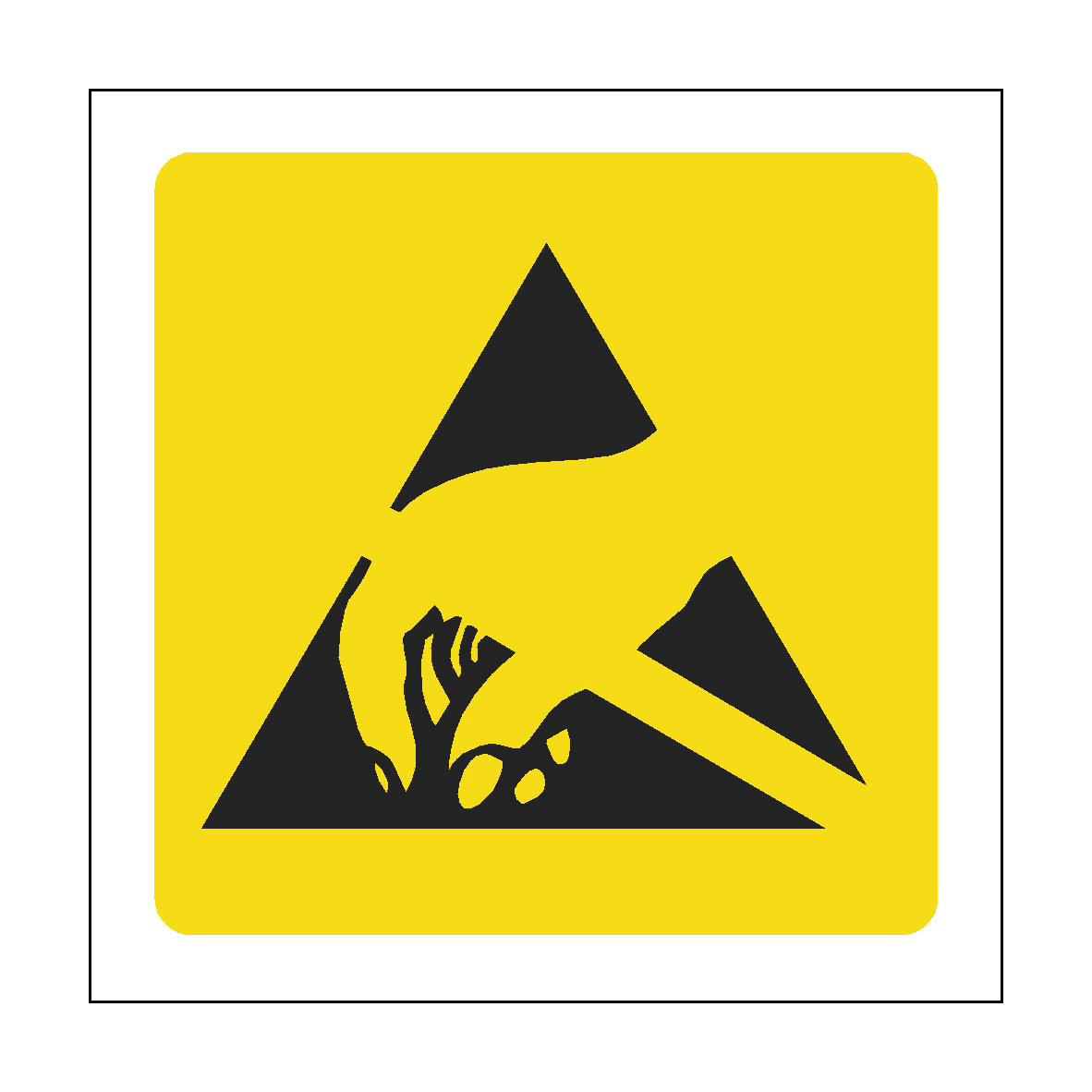 ESD Protection Symbol Label | Safety-Label.co.uk