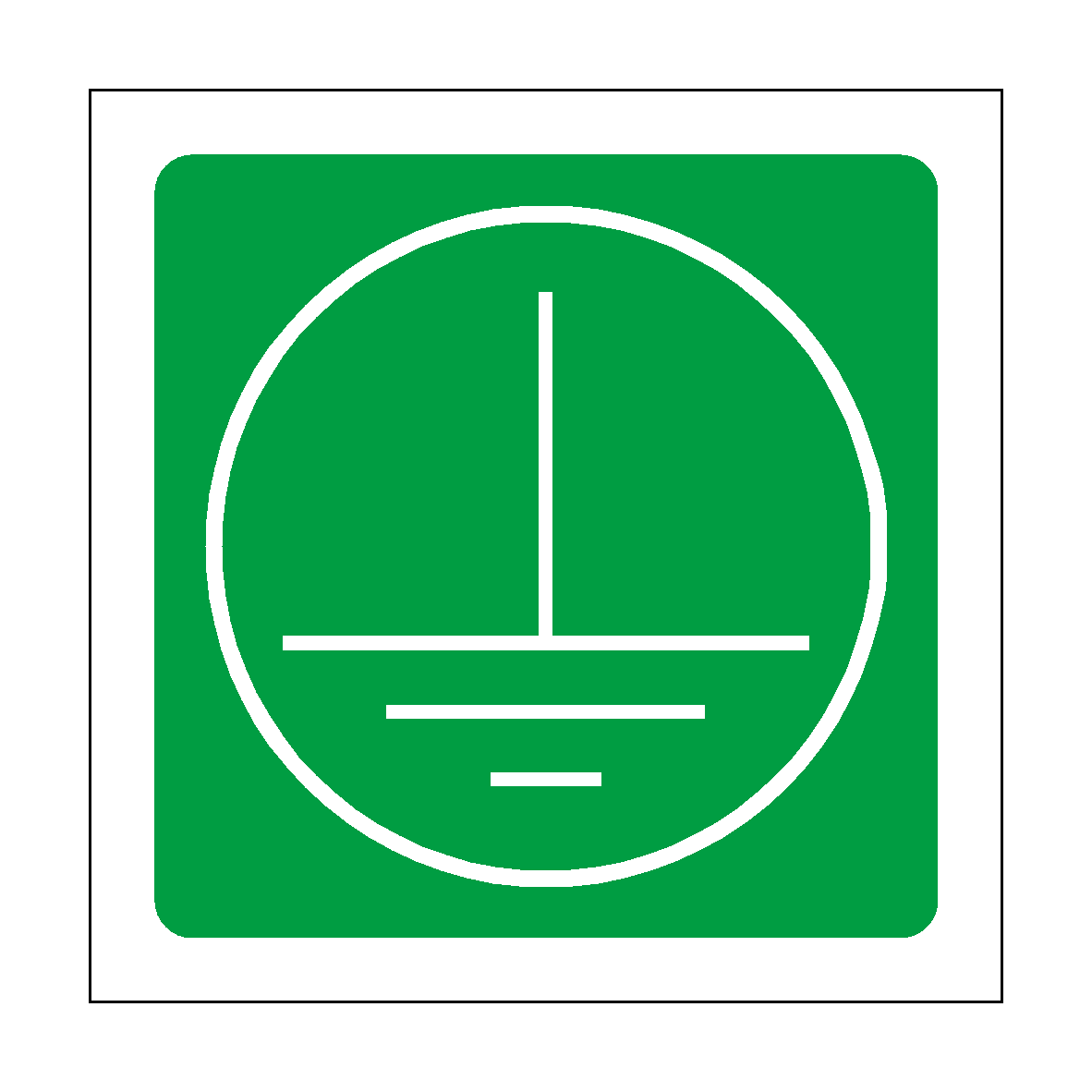 Electrical Ground Symbol Label | Safety-Label.co.uk