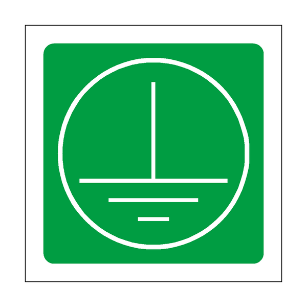 Electrical Ground Symbol Label | Safety-Label.co.uk
