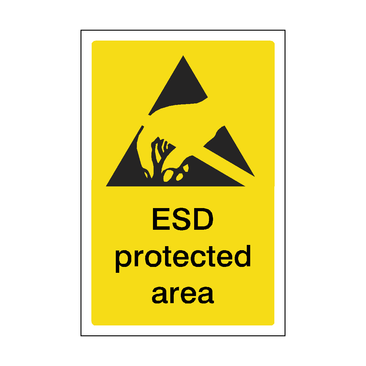 ESD Protected Area Sticker | Safety-Label.co.uk