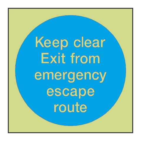 Emergency Escape Route Photoluminescent Sticker
