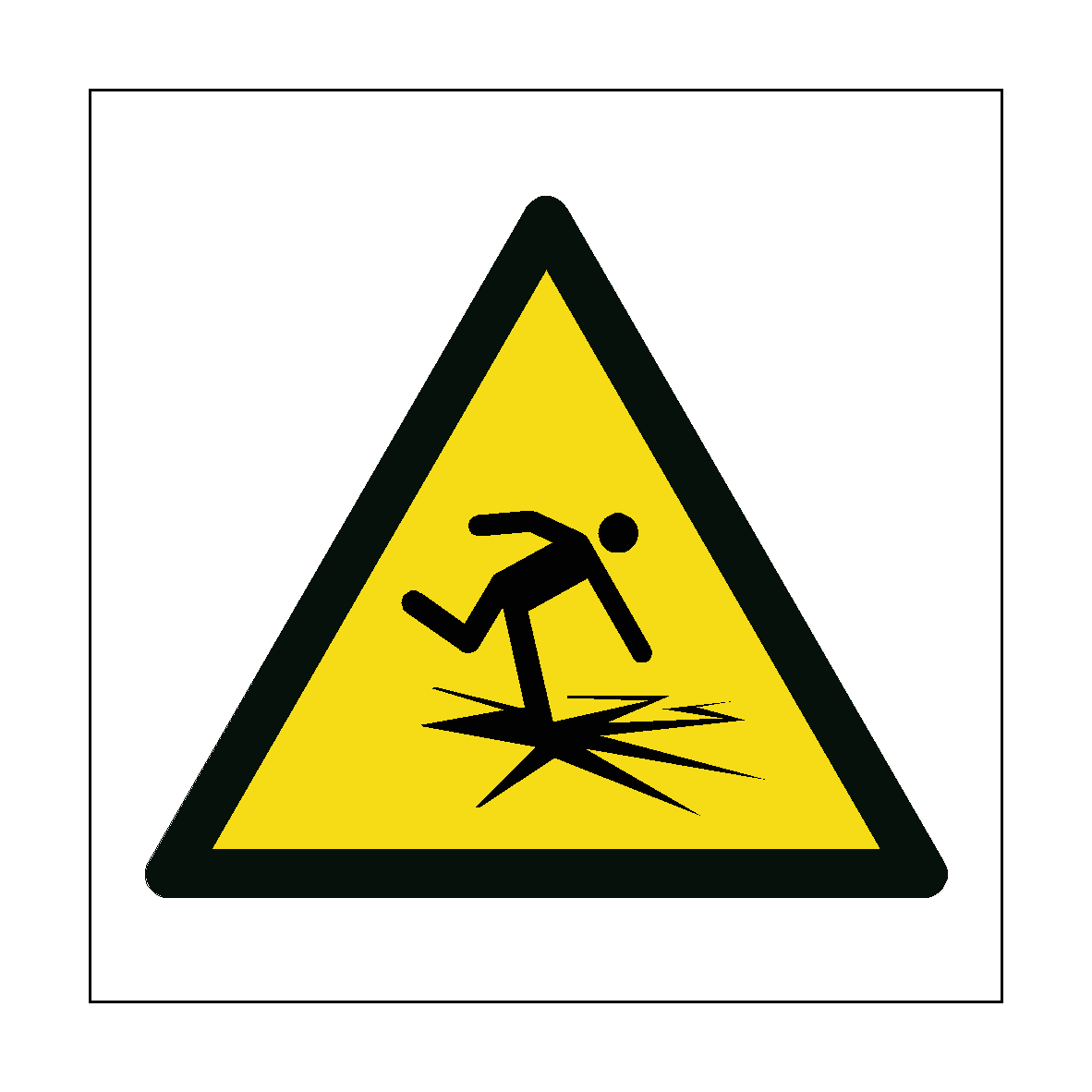 Thin Ice Hazard Symbol Sign