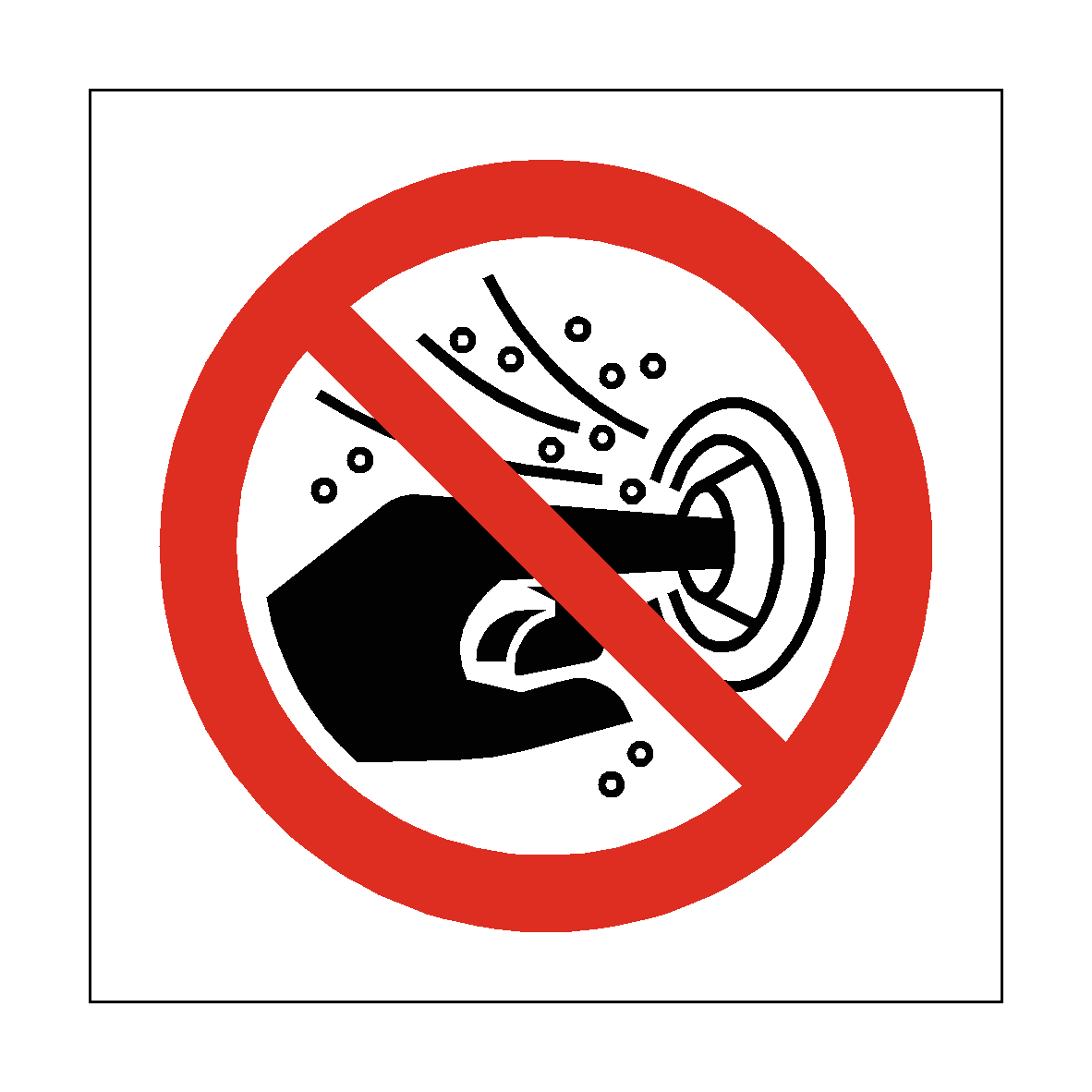 Do Not Put Finger In Nozzle Symbol Sign | Safety-Label.co.uk