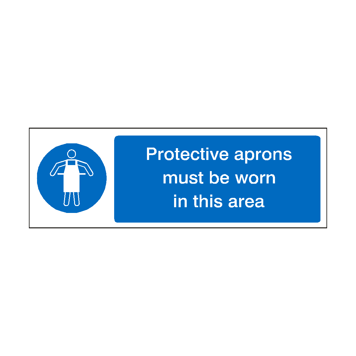 Protective Aprons Must Be Worn In This Area Sign | Safety-Label.co.uk