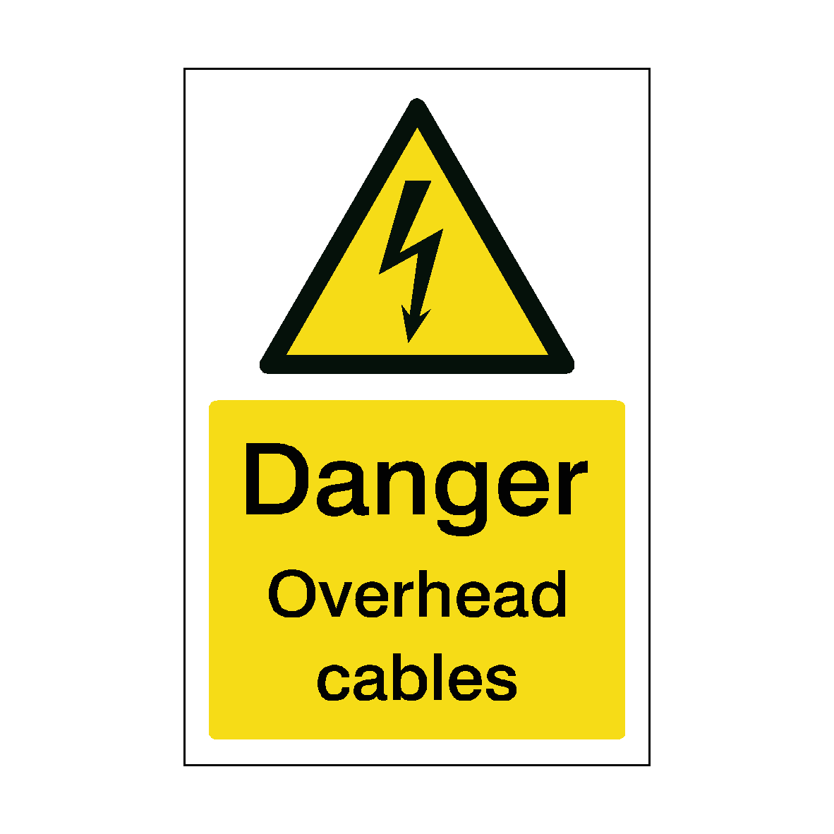 Overhead Cables Safety Sign | Safety-Label.co.uk