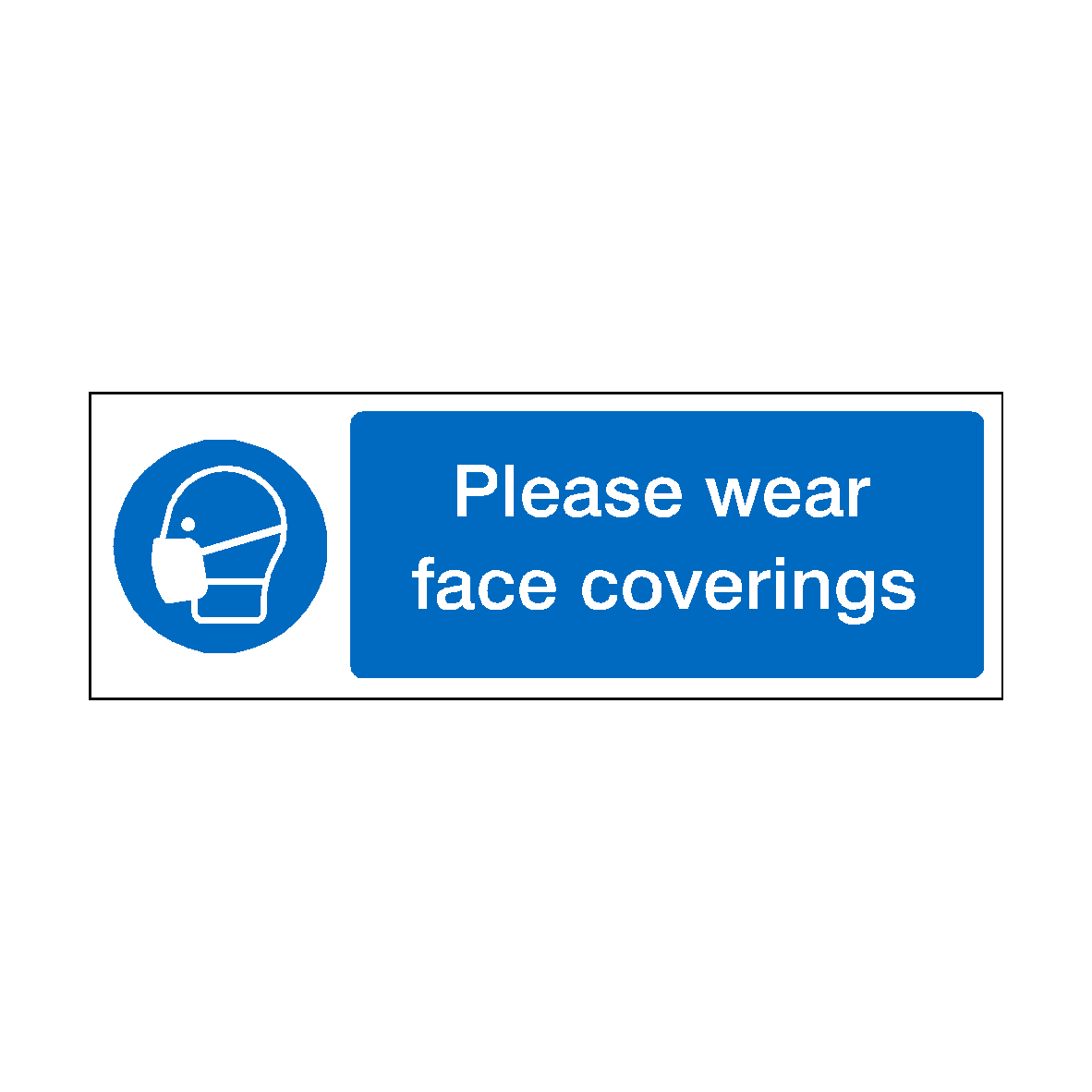 Please Wear Face Coverings Sign | Safety-Label.co.uk
