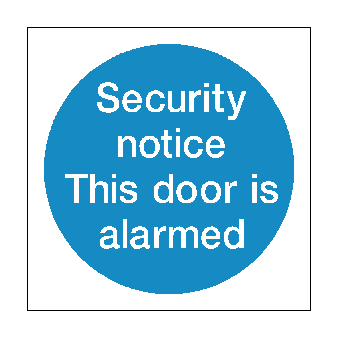 Security Notice Alarm Door Sticker | Safety-Label.co.uk