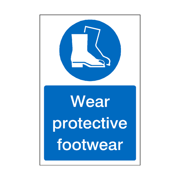 Wear Protective Footwear Sign | Safety-Label.co.uk