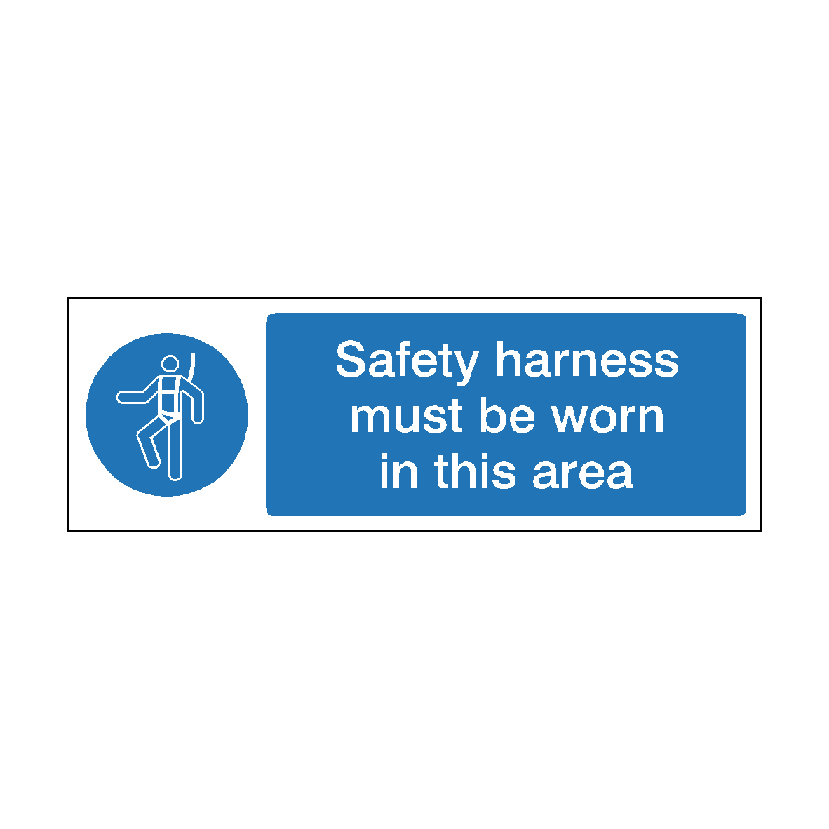 Safety Harness Must Be Worn In This Area Sign | Safety-Label.co.uk