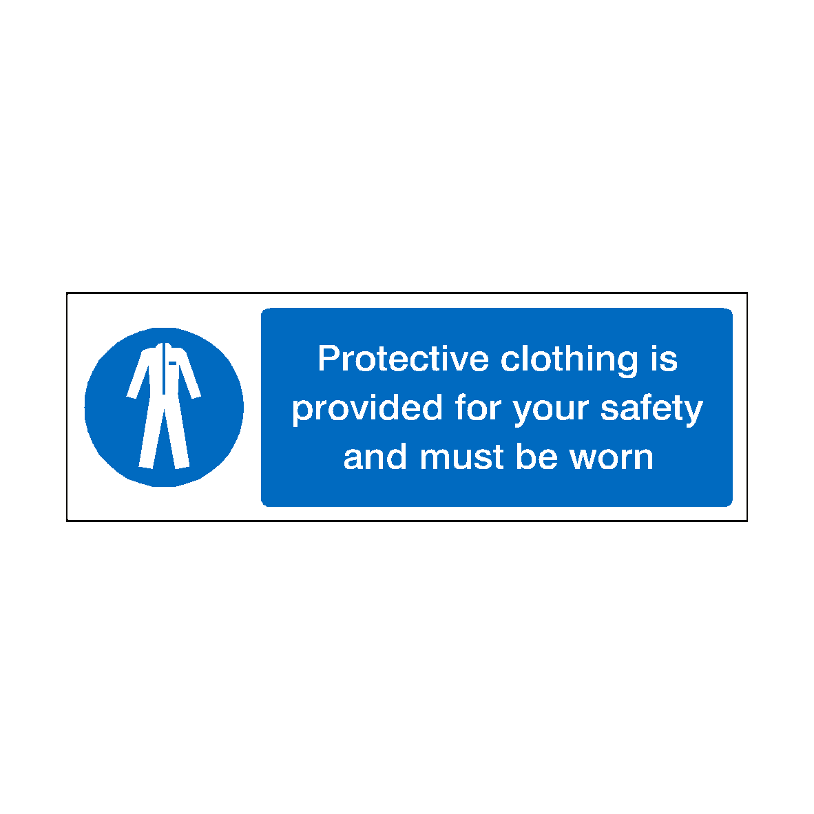 Protective Clothing Provided For Safety Sign | Safety-Label.co.uk