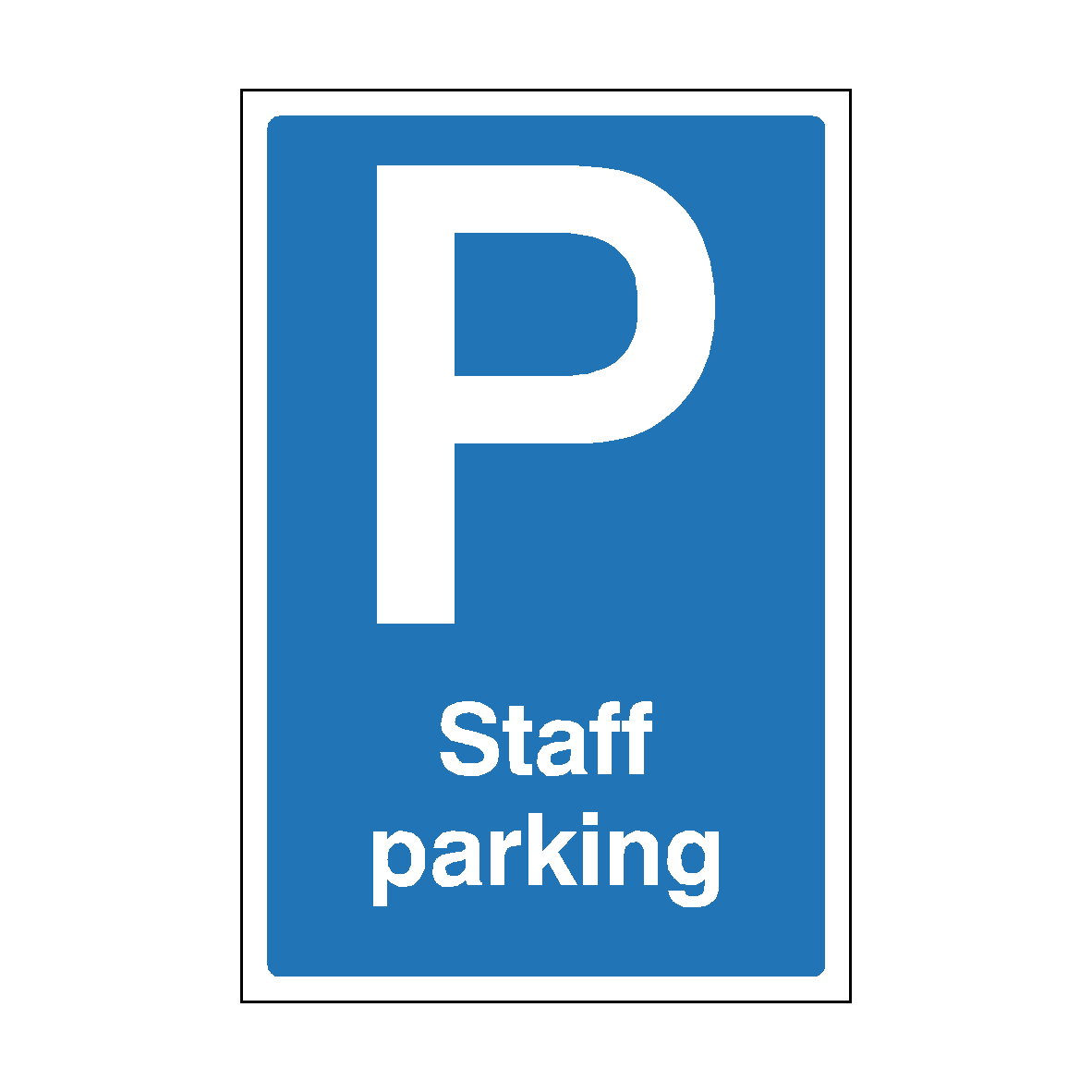 Staff Parking Sign (Blue) | Safety-Label.co.uk