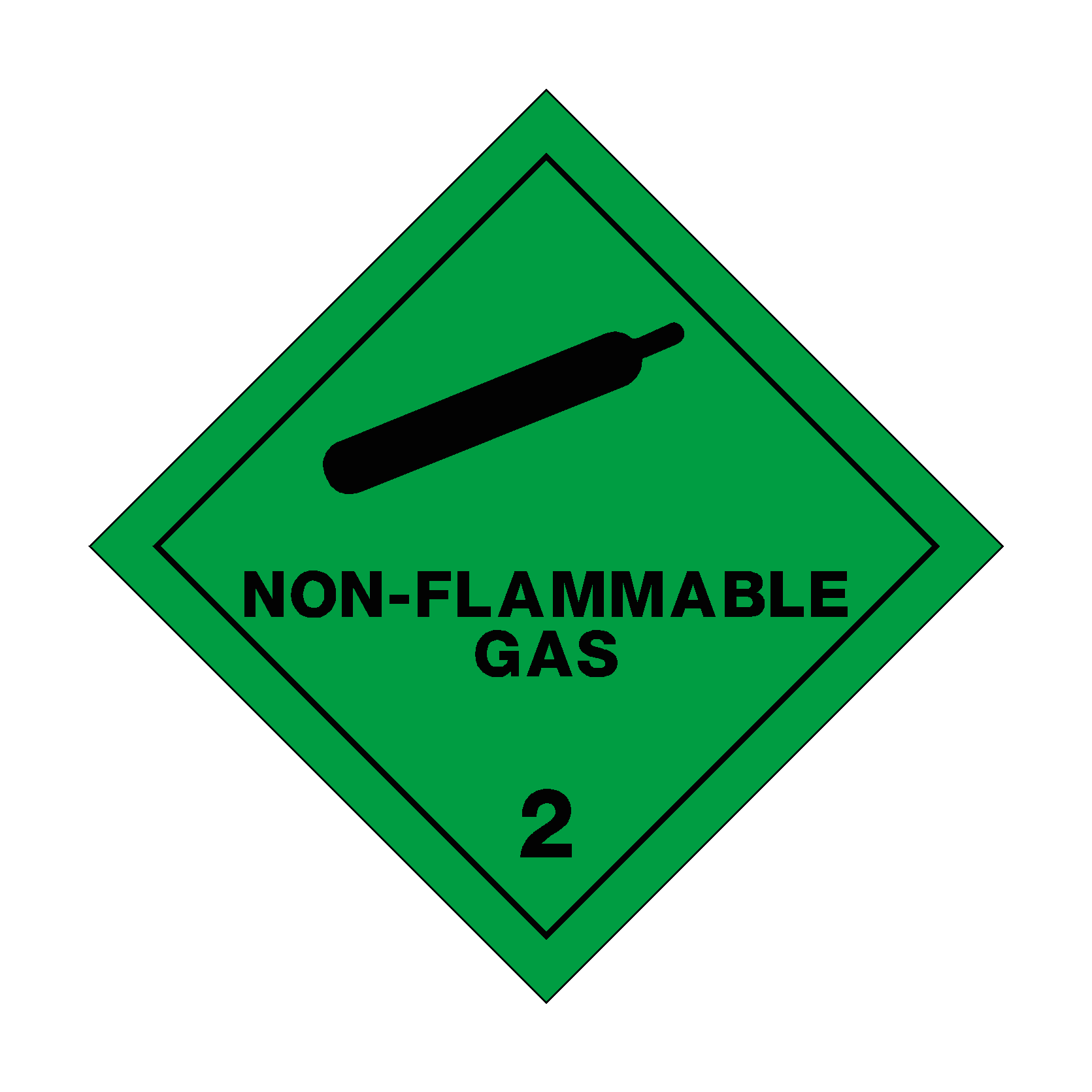 Non Flammable Gas 2 Sticker | Safety-Label.co.uk