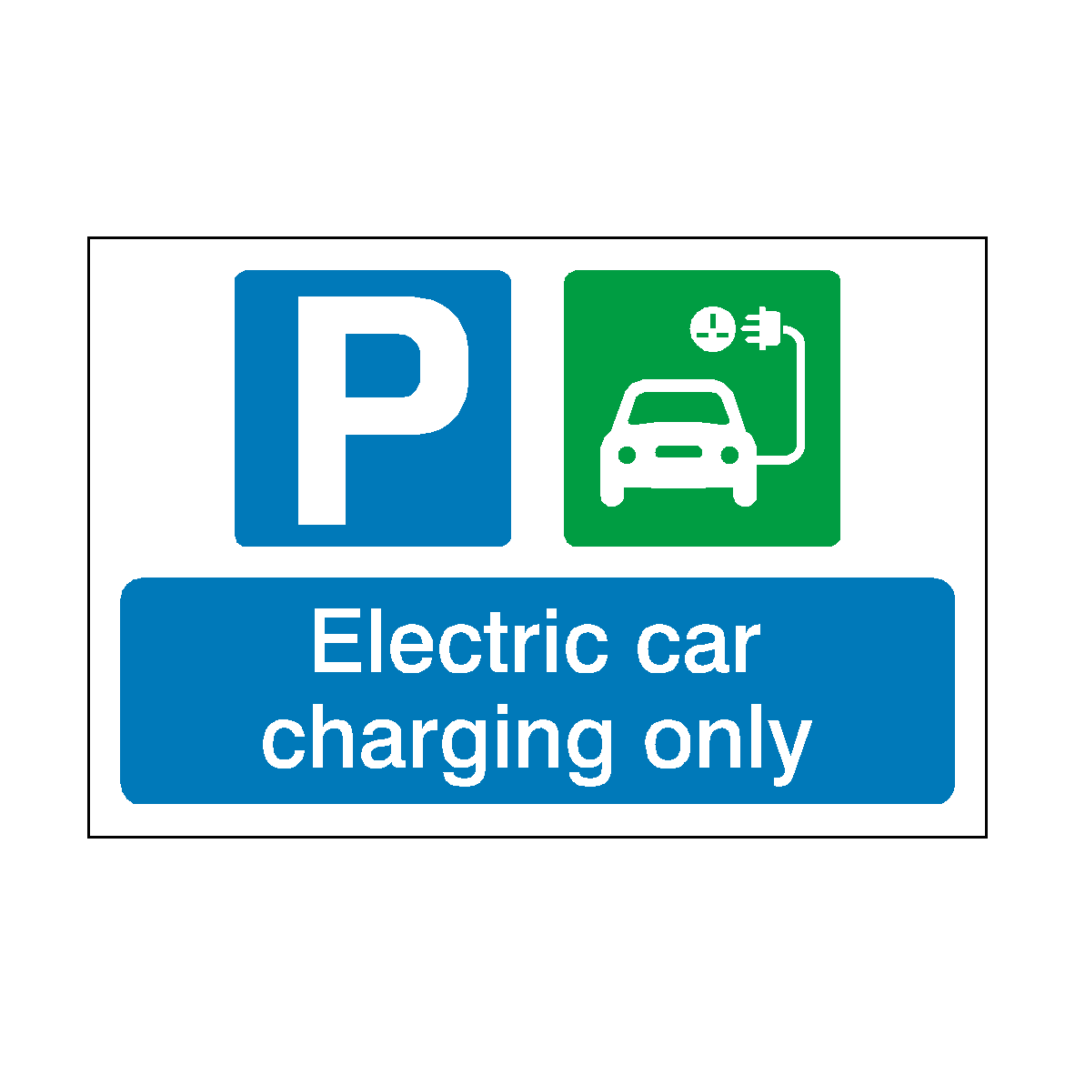 Electric Car Charging Only Sticker | Safety-Label.co.uk