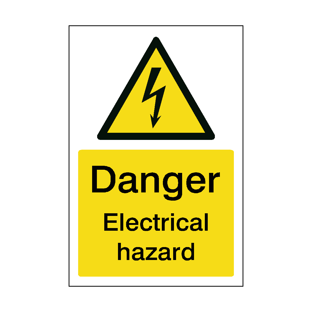 Danger Electrical Hazard Safety Sign | Safety-Label.co.uk