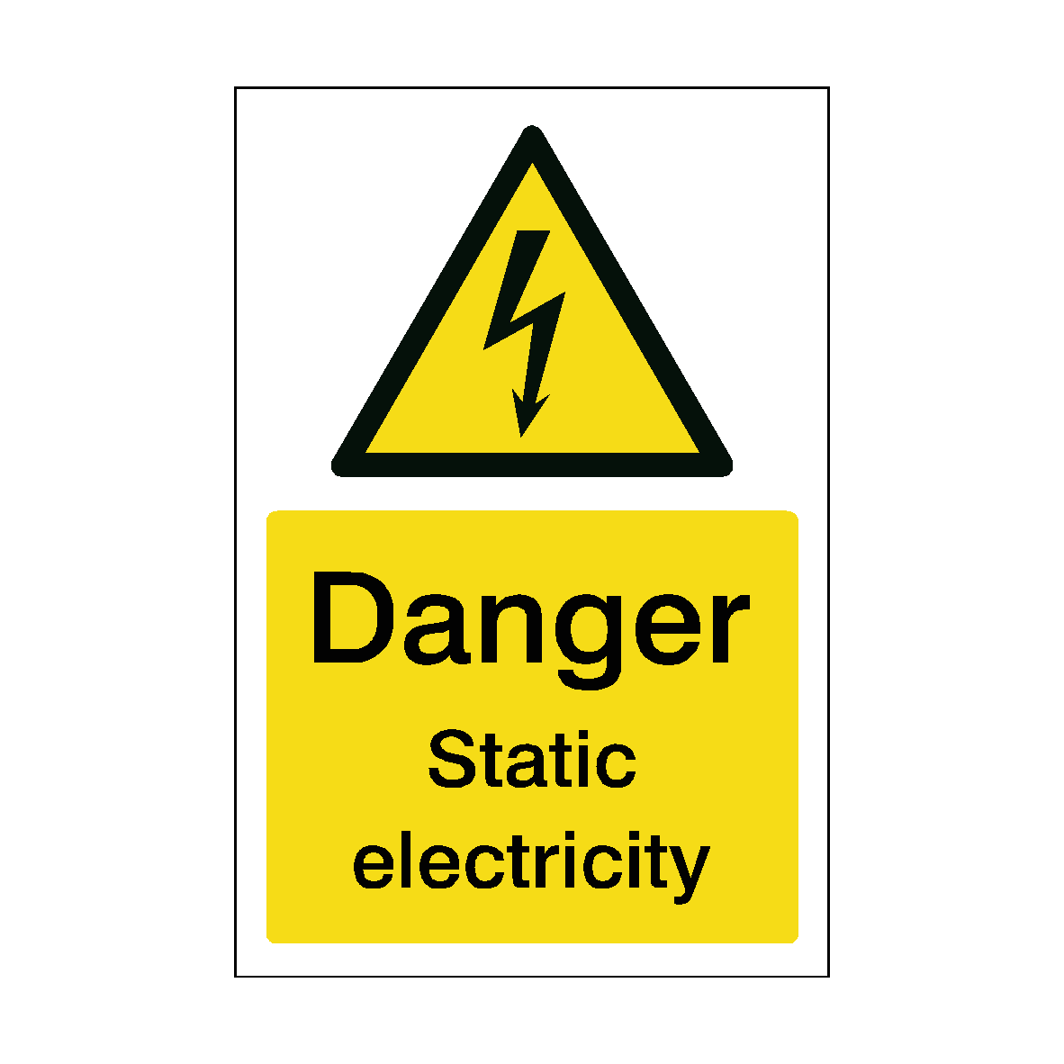 Danger Static Electricity Safety Sign | Safety-Label.co.uk