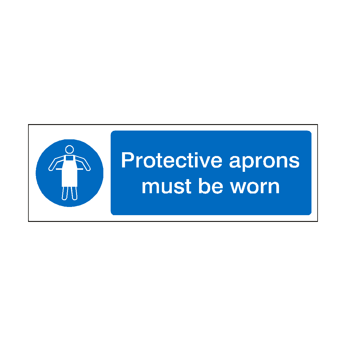 Protective Aprons Must Be Worn Sign | Safety-Label.co.uk