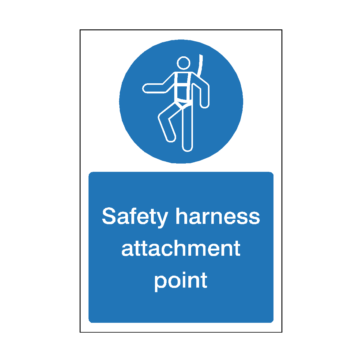 Safety Harness Attachment Point Mandatory Sign | Safety-Label.co.uk