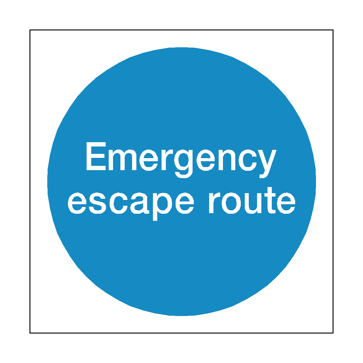 Emergency Escape Route Sticker | Safety-Label.co.uk