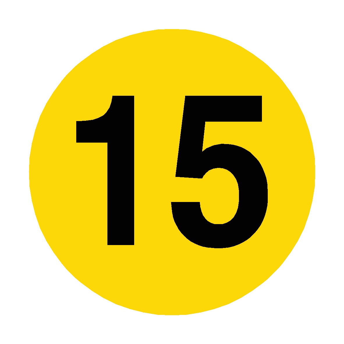 Number 15 Floor Marker | Safety-Label.co.uk