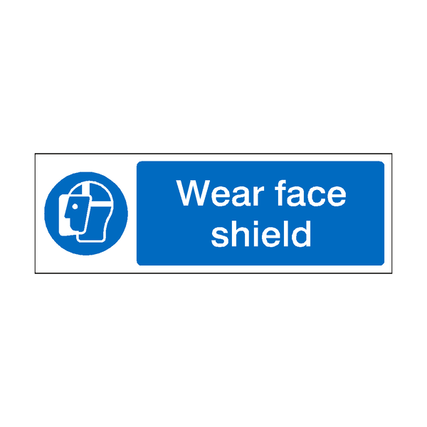 Wear Face Shield Sign | Safety-Label.co.uk