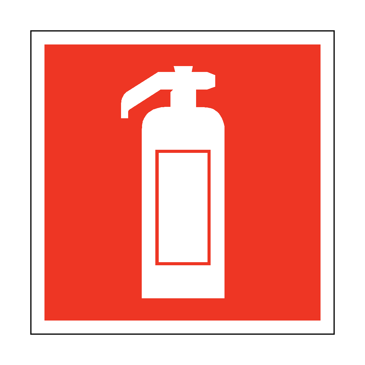 Fire Extinguisher Symbol Safety Sign | Safety-Label.co.uk