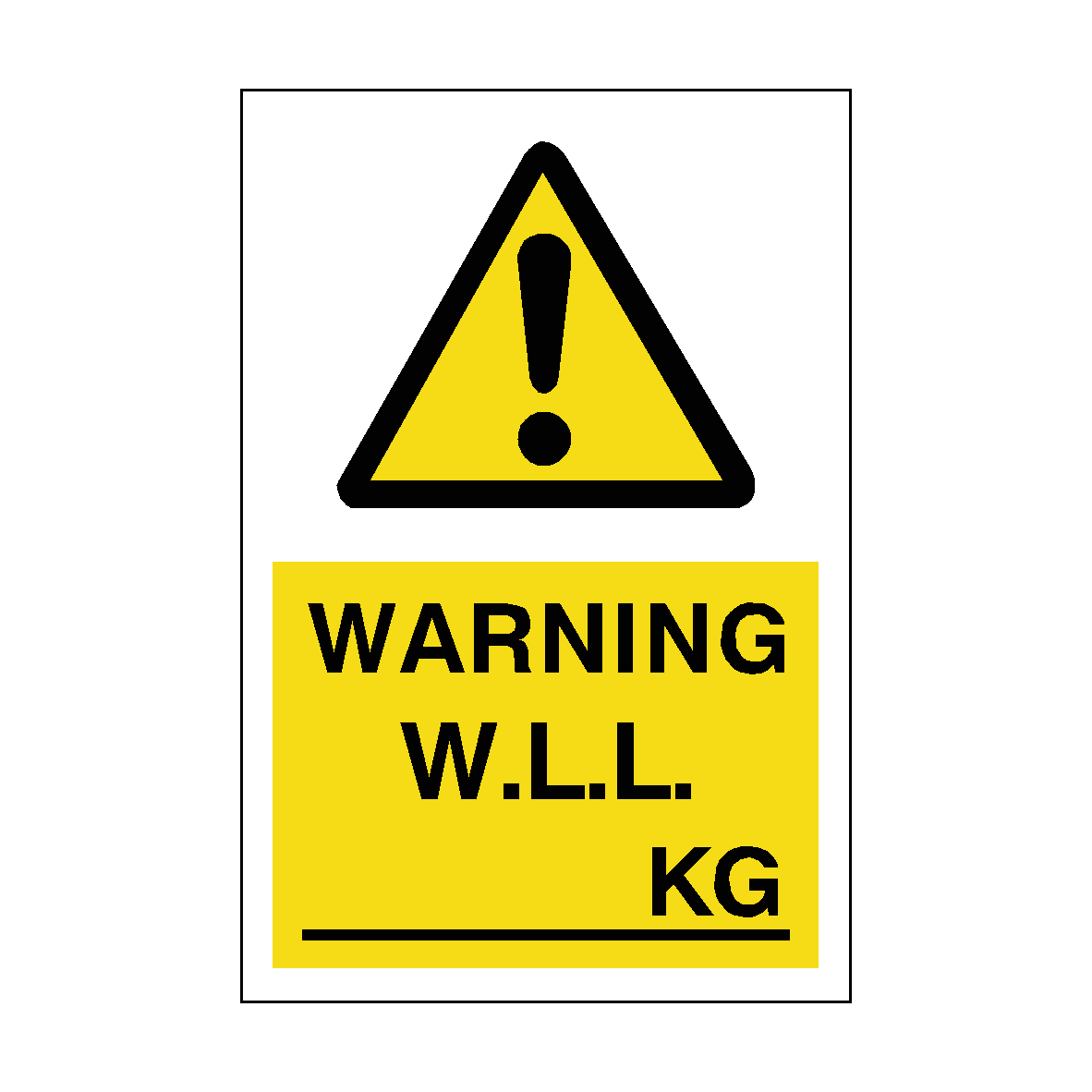 Working Load Limit Sign KG | Safety-Label.co.uk