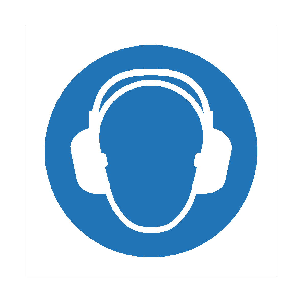 Wear Ear Protection Symbol Label