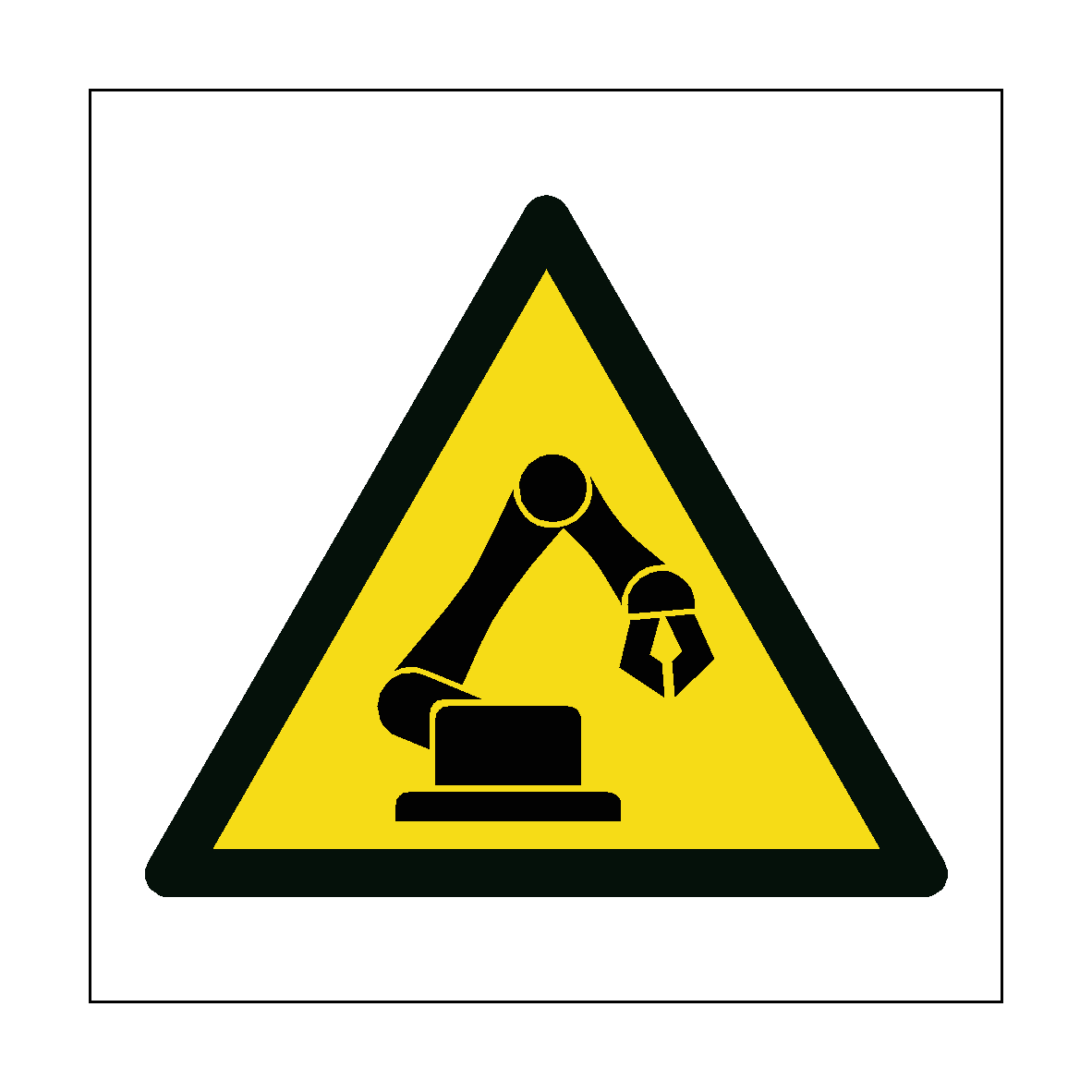 Industrial Robot Hazard Symbol Label | Safety-Label.co.uk