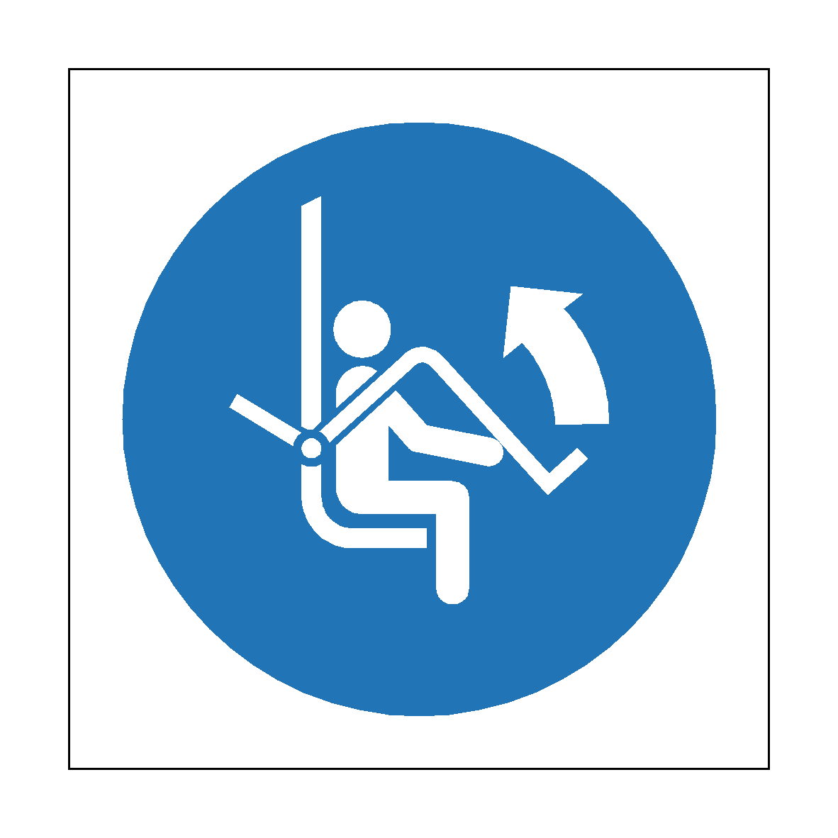 Raise Restraining Bar Symbol Sign