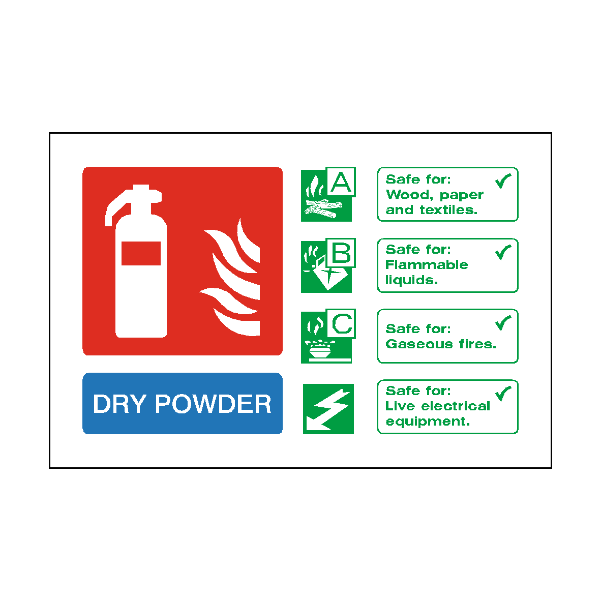 Dry Powder Extinguisher Sign | Safety-Label.co.uk