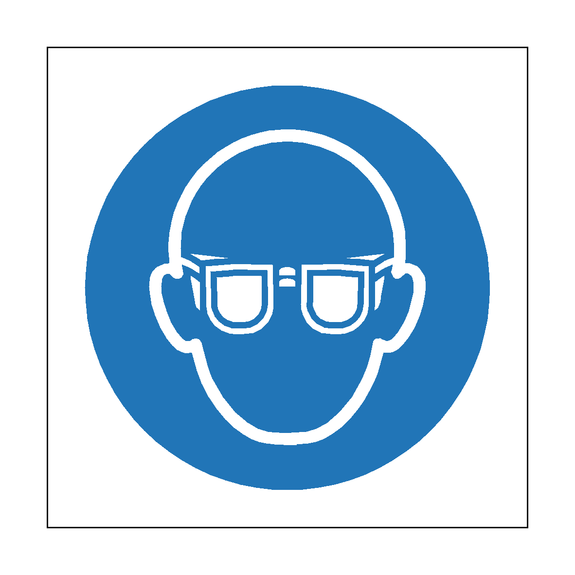 Wear Eye Protection Symbol Label | Safety-Label.co.uk