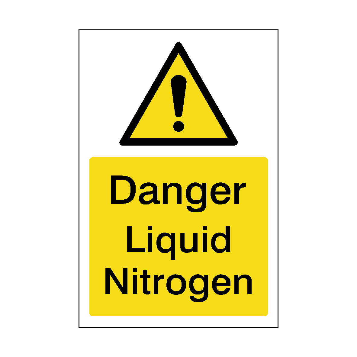 Liquid Nitrogen Safety Sticker | Safety-Label.co.uk
