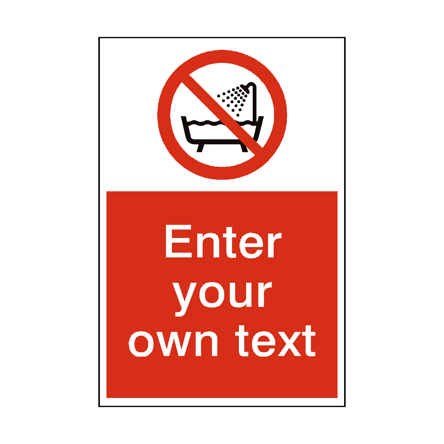 Do Not Use Device Near Water Custom Prohibition Sign | Safety-Label.co.uk