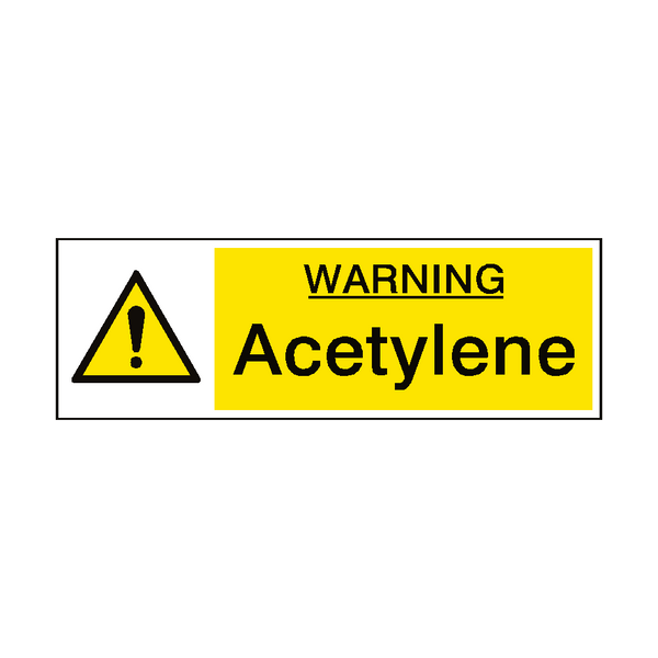 Acetylene Hazard Sticker | Safety-Label.co.uk