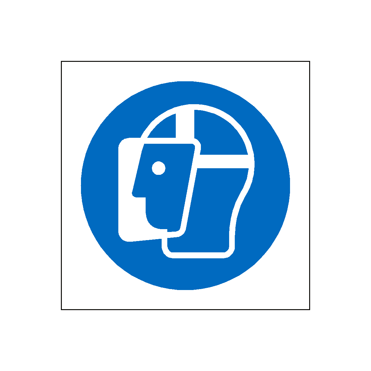 Wear Face Shield Symbol Sign | Safety-Label.co.uk