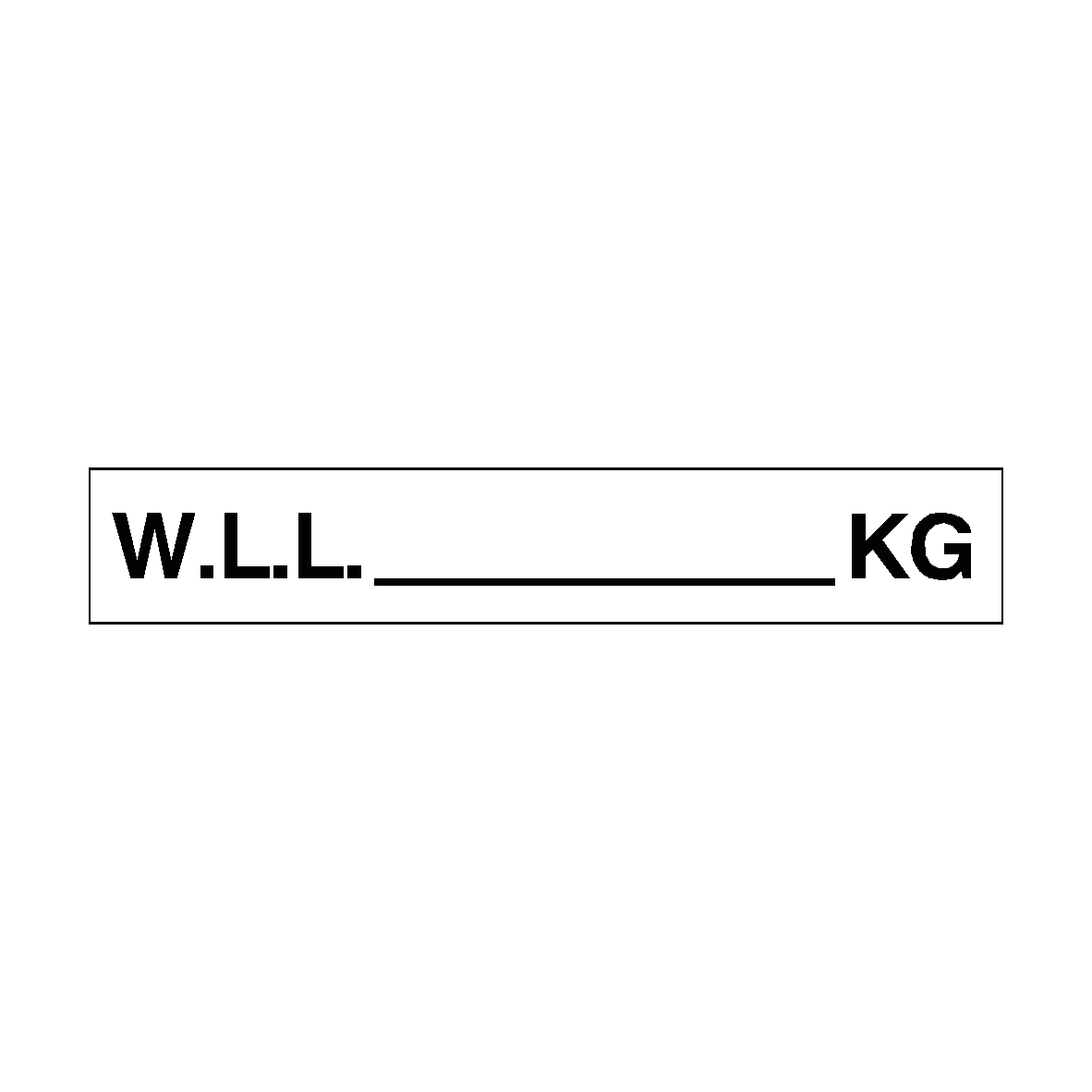 W.L.L Sign KG White | Safety-Label.co.uk