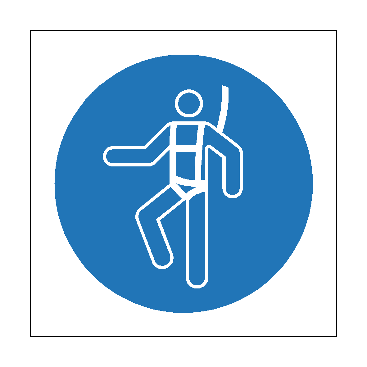 Wear Safety Harness Symbol Sign | Safety-Label.co.uk